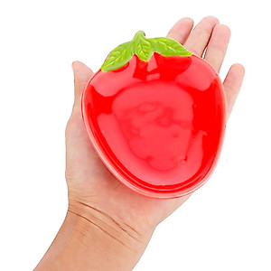 2 Pcs Hamster Ceramic Food Bowl, Cute Shape Anti-Turning Dish for Hamster Gerbil Hedgehog Guinea Pig Rat Rodent