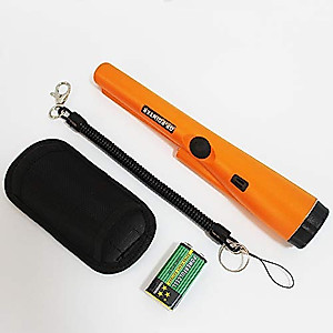 Metal Detector Handheld GP-Pointer with Belt and Holster Portable Include Battery 360° Scanning Unearthing Treasure Finder with High Sensitivity for Locating Gold Coin Silver Jewelry Fully Waterproof