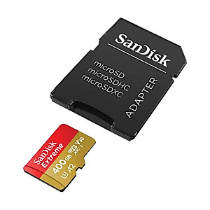 SanDisk 400GB Extreme Uhs-I MicroSDXC Memory Card with SD Adapter