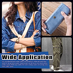 Glarks 60 Sets Leather Snap Fasteners Kit, 15mm 6 Colors Metal Snap Buttons Press Studs with 7Pcs Setting Tools, Hammer, Grease Pencils and Tape Measure for DIY Leather Craft, Clothes, Bags