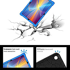 MB1001 Tablet Case, Transwon Kids Case for Moderness 10.1 MDN10013/ Smart Life Within Reach Tablet Case/for Okaysea Velorim HAPPYBE ANYLAKE Freeski OLEXEX Bestski CZZ Tablet Case 10.1 - Blue