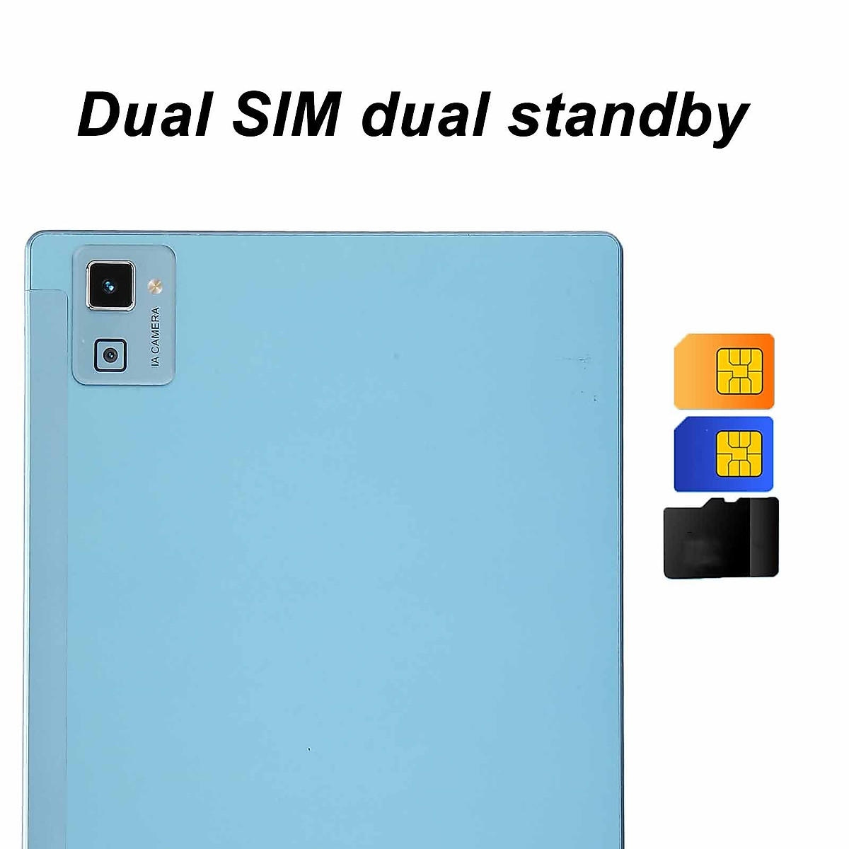 10.1 Inch Tablet, for Android 10 Tablet with 8 Core CPU, 6GB RAM 128GB ROM, 5G WiFi, Support Fast Charging, 4G Network Calling, FHD Tablet for Work, Gaming (Blue)