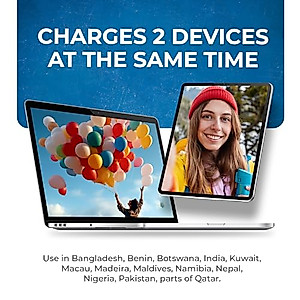 OREI USA to India Plug Adapter - Type D Plug Adapter - 2 in 1 - CE Certified - RoHS Compliant - Beige (DB-10)