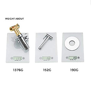 MINJING Bidet Faucet Chrome, Solid Brass Bathroom Bidet Mixer Tap, Handheld Bidet Sprayer for Toilet, Wall Mounted Toilet Bidet Sprayer, Hygienic Shower Faucet