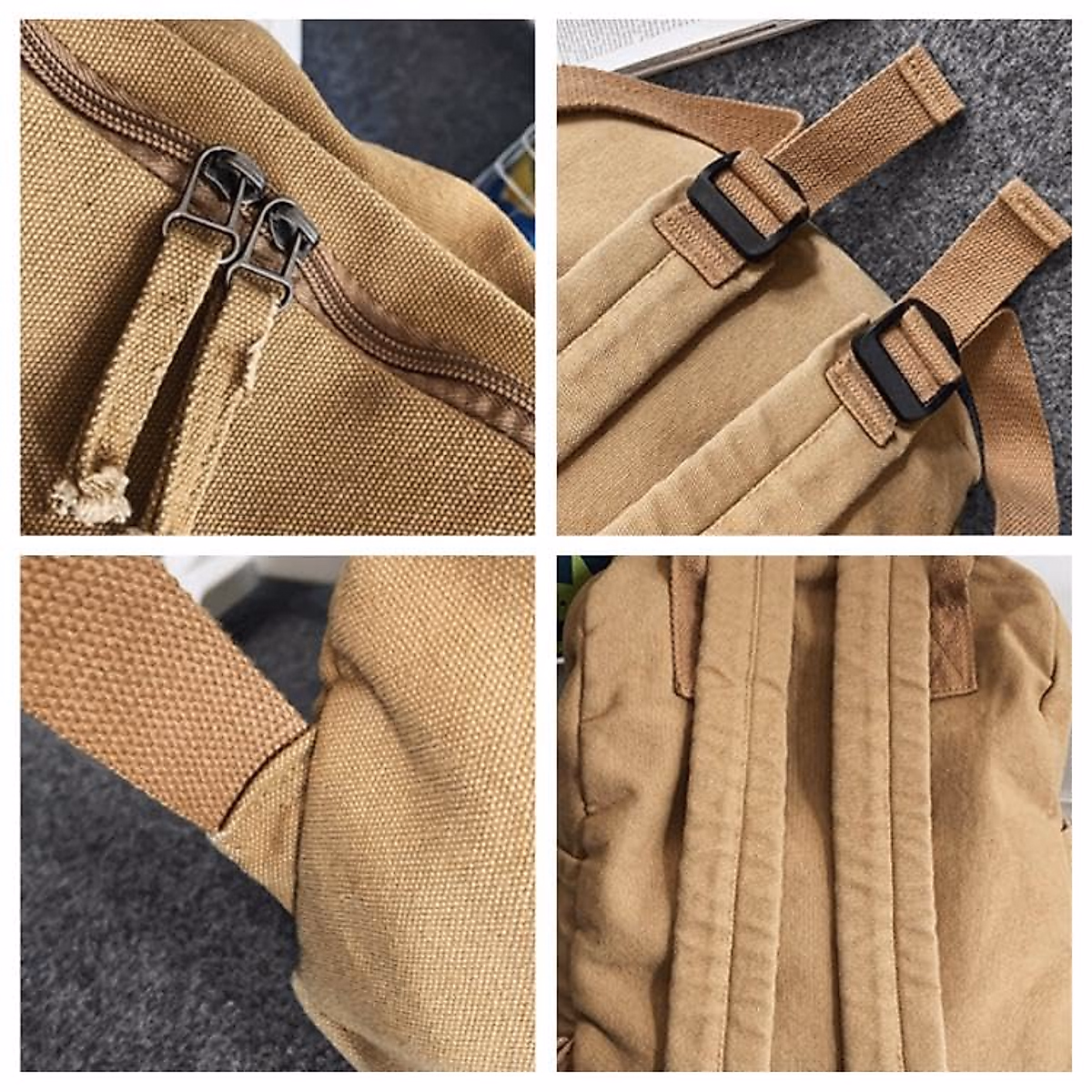 MININAI Aesthetic Canvas Backpack for Women Men Preppy Backpack Grunge Hippie Boho Japanese College Laptop Book Bag (Black,One Size)