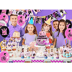 Baeccheo Football Birthday Party Decorations, Birthday Party Supplies Set Include Happy Birthday Banner, Balloons, Cake Topper and Cupcake Toppers for Boys Girls Football Themed Birthday