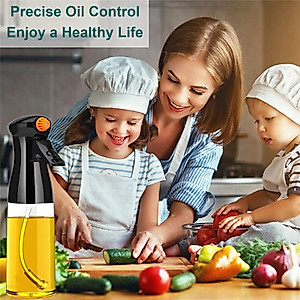 Oil Sprayer for Cooking, Olive Oil Sprayer Mister, Oil Spray Glass Bottle, Food Grade Oil Spritzer for Air Fryer, BBQ