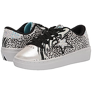 Skechers Kids Girls Goldie Sneaker, White/Leopard, 6 Big Kid
