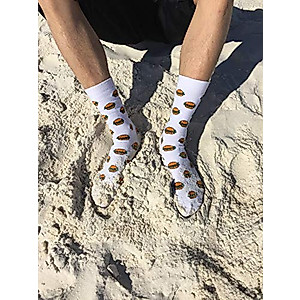 Gears Out Hamburger Socks - Weird Socks for Men and Women Grilling Fun BBQ Gifts Unisex Funny Burger Socks Teens Outdoor Grill Ideas Stocking Stuffers for Dads Meat