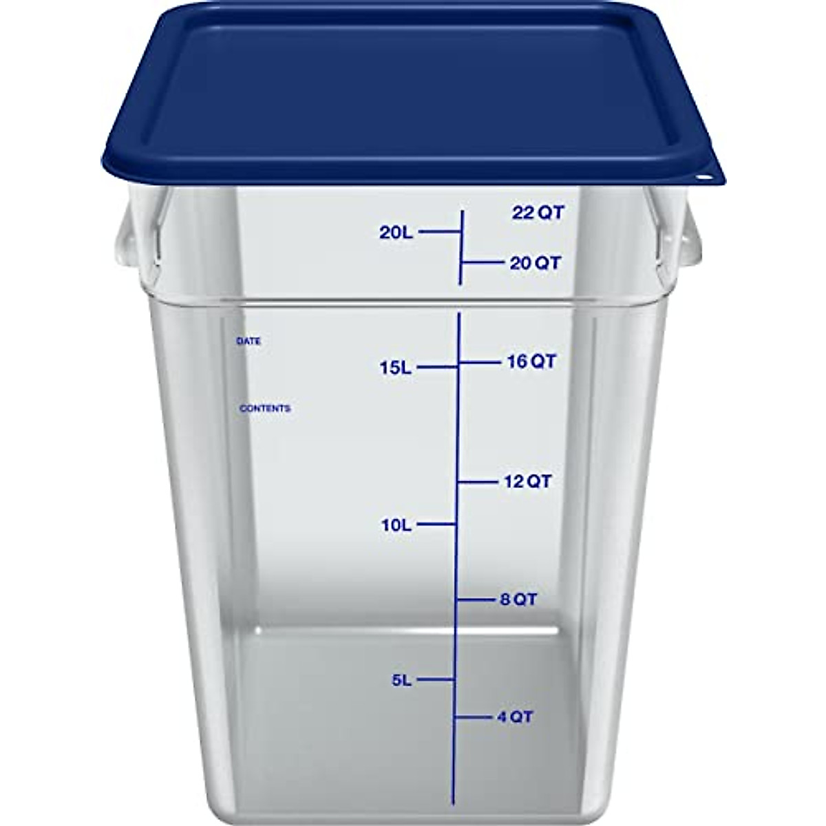 Carlisle FoodService Products CFS Squares Plastic Food Storage Lid 12-22 Quart Royal Blue
