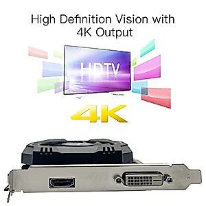 ZER-LON GeForce GT 1030 Graphics Card, 4GB 64Bit GDDR4, PCIe 3.0 x4, HDMI/DVI-D, DirectX 12, GPU Boost 3.0, Computer Gaming Video Card, Desktop GPU, Support 4K