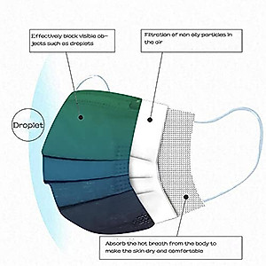 Kecar 50Pcs Adult Disposable Face Mask Print 3 Ply Breathable & Comfortable Anti Dust Face Mouth Filter Tools for Women and Men (#17), 6.88inch x 3.74inch