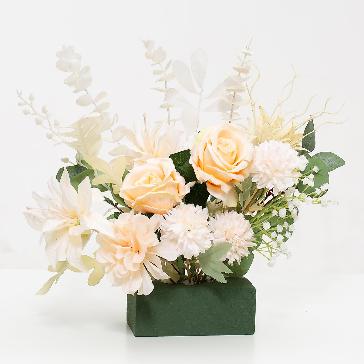 Crafare 6x3x2.5 Inch Wet Floral Foam Blocks Rectangle Small Size Foam Bricks for Fresh Artificial Flower Arrangements Wedding Centerpiece Party Home Decoration Pack of 6 Green