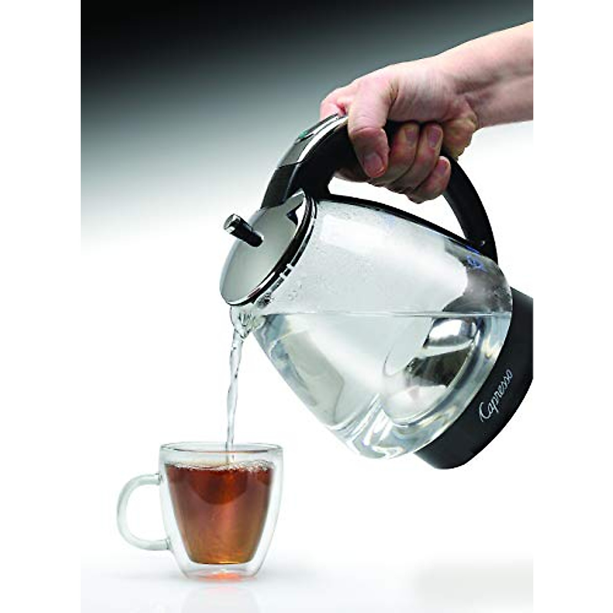 Capresso 240.03 Water Kettle, 48 oz, Polished Chrome and Black
