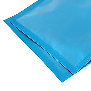 100PCS Matte Clear/Blue/Silver Metallic Mylar Foil Flat Ziplock Bags 9.5x17cm (3.7x6.7")