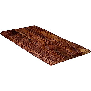 Mountain Woods Brown Hand Crafted Live Edge Acacia Cutting Board/Serving Tray | Charcuterie Board | Chopping Board for Vegetables, Fruits and Meat | Cheese Board - 20" x 11" x 0.75"
