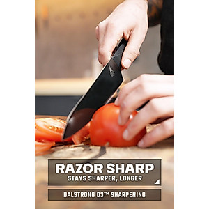 DALSTRONG 12pc Professional Knife Block Set-Black Titanium Nitride Coated-Gift High-Carbon Stainless Steel Knife Set with Block-NSF Certified Premium Kitchen Set