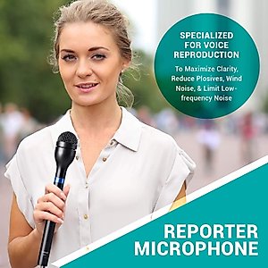 Movo HM-M2 Dynamic Omnidirectional Handheld Interview Microphone with 3-Pin XLR Connector