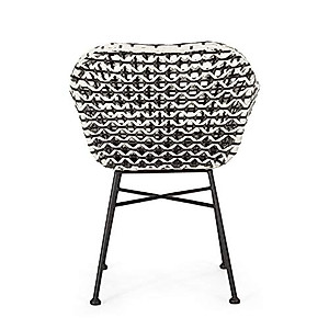 Christopher Knight Home Dining Chair, Beige + Black + White + Matte Black