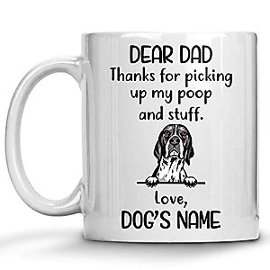 Personalized English Pointer Coffee Mug, Custom Dog Name, Customized Gifts For Dog Dad, Father's Day, Birthday Halloween Xmas Thanksgiving Gift For Dog Lovers Mugs