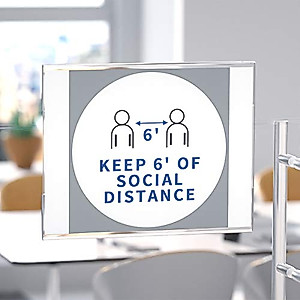 Niubee 8.5x11 inch Wall Mount Acrylic Sign Holder Horizontal with Double Sided Adhesive Tape for Office, Home, Store, Restaurant-No Drilling (10 Pack)