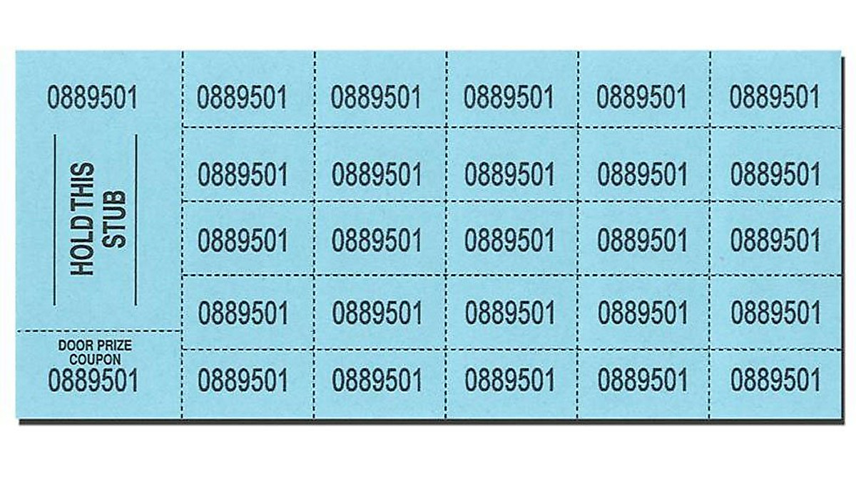 Auction Tickets 500 Sheets Blue for Fundraisers & Auctions
