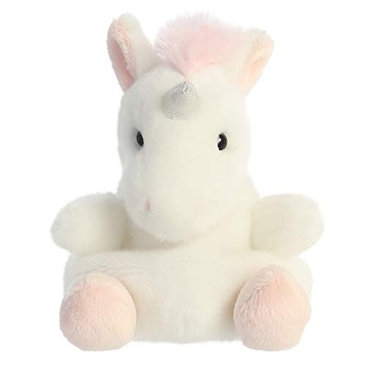 Aurora® Adorable Palm Pals™ Sassy Unicorn™ Stuffed Animal - Pocket-Sized Play - Collectable Fun - White 5 Inches