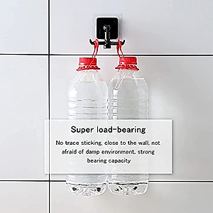 ACOODE Hanging Utensil Holder Hooks Kitchen Utensil Hanger Wall Mount 360 Degrees Rotating Folding Hook Self Adhesive Hook Utensil Rack with 6 Hooks for Kitchen Bathroom Cabinet ( Black White)