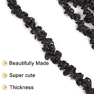 ZRQ 30 Inch Butterfly Locs Crochet Hair Long Distressed Faux Braids Hair Pre-looped Synthetic Crochet Soft Locs 30 In Goddess Locs Hair Extensions (6 Pack 1B#)