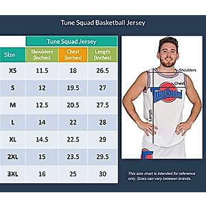 Space Jam Tune Squad Logo Lola Bunny #10 White Basketball Jersey (Adult X-Large)
