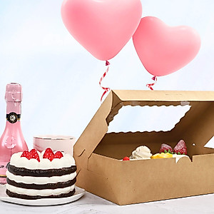 Moretoes 24 Sets Cupcake Boxes with Inserts Bakery Boxes with Window Fit 6 Cupcakes or Muffins