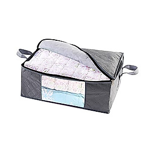 ABO Gear G01 Bins Bags Closet Organizers Sweater Clothes Storage Containers, 3pc Pack, Gray, 3 Count