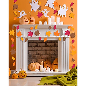 Autumn Leaf Pennant Banner for Thanksgiving Decorations, Thanks Giving Celebration Hanging Décor Backdrop Garland, Fall Harvest Theme Birhday Baby Shower Wedding Party Supplies, SONGTIY