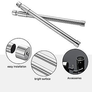 Closet Pole, Closet Rod with Telescopic Adjustment, with Wardrobe Rail Rod Pole Socket and Screws, Pack-2, Clothes Rod for Closet Suitable for Wardrobes, Cabinets, Bathrooms (15.7‘’-27.6‘’)