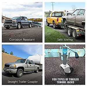 E-SDS Trailer Jack Wheel 2000 Lbs, Dual Wheel Jack Caster Wheel Replacement, 6" Swivel Trailer Tongue Jack Wheel with Pin Fits Any Jack, Boat, Hitch Camper Soft Ground Roll