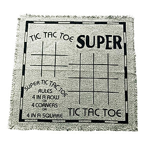 Yuanhe Gaint Checkers Game Set - Large 3 in 1 Checkers Including Tic Tac Toe with Reversible Rug, Calssic Indoor Outdoor Yard Games for Family