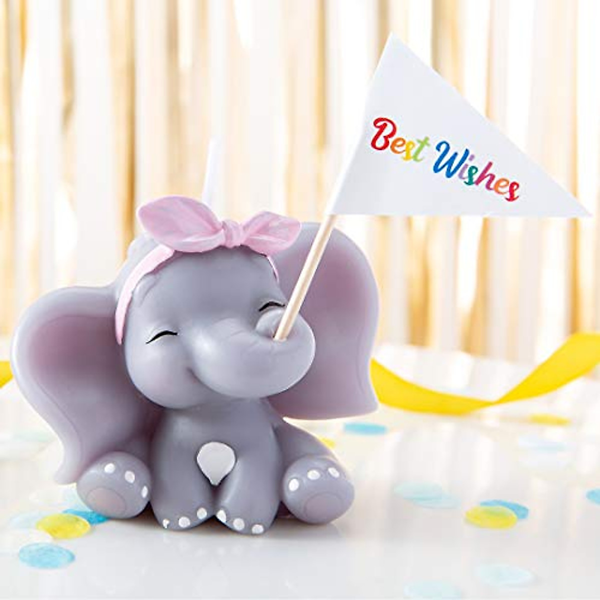 Cute Baby Elephant for Birthday Party Baby Shower and Wedding Favor (Baby Girl)