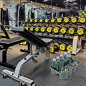 Begale 4-Pack Commercial Products Deluxe Carry Caddy for Cleaning Products, 2 Compartment Plastic Cleaning Basket