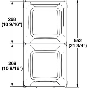 Kitchen Double 2 x 27 qt (54 Qt) Waste Bin Base Cabinet Pullout Trash System with Soft Close Slides and with Handle