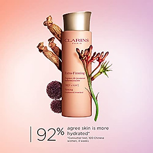 Clarins Extra-Firming Treatment Essence | Visibly Firms, Lifts and Smoothes | Boosts Radiance | Deeply Hydrates For 8 Hours* | 99% Natural Ingredients | Hyaluronic Acid | All Skin Types | 6.7 Fl Oz