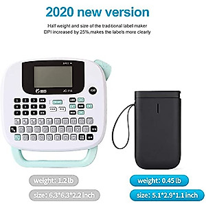 ASKITO Label Maker Machine D11 2021 Portable Wireless Connection Label Printer Tape Available for Phone Pad Easy to Use Office Home Organization USB Rechargeable 3 Roll Label Paper (Black)
