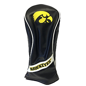 PRG Americas NCAA Iowa Hawkeyes Driver Leatherette Wood Cover, Black