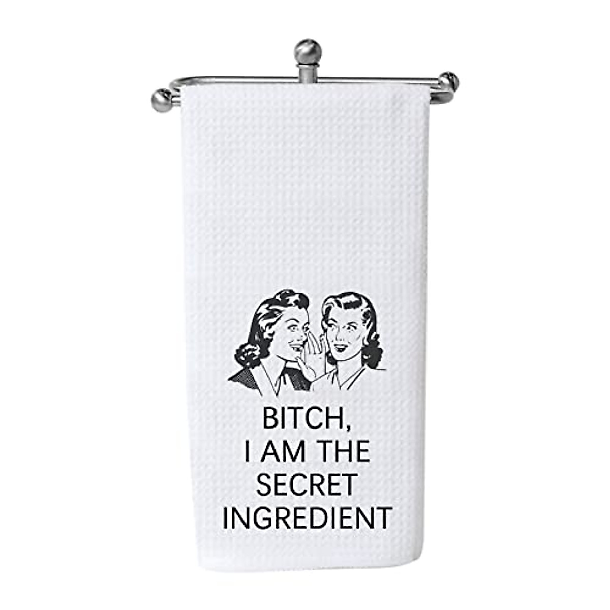 WCGXKO Funny Humor Kitchen Towel Bitch I Am The Secret Ingredient Housewarming Gift for Women (Bitch Towel)