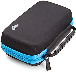 ButterFox Hard Carrying Case for New Nintendo 2DS XL + Large Stylus, Fits Wall Charger, 24 Game Cartridge Case Holder, Large Accessories Pocket - Black + Turquoise