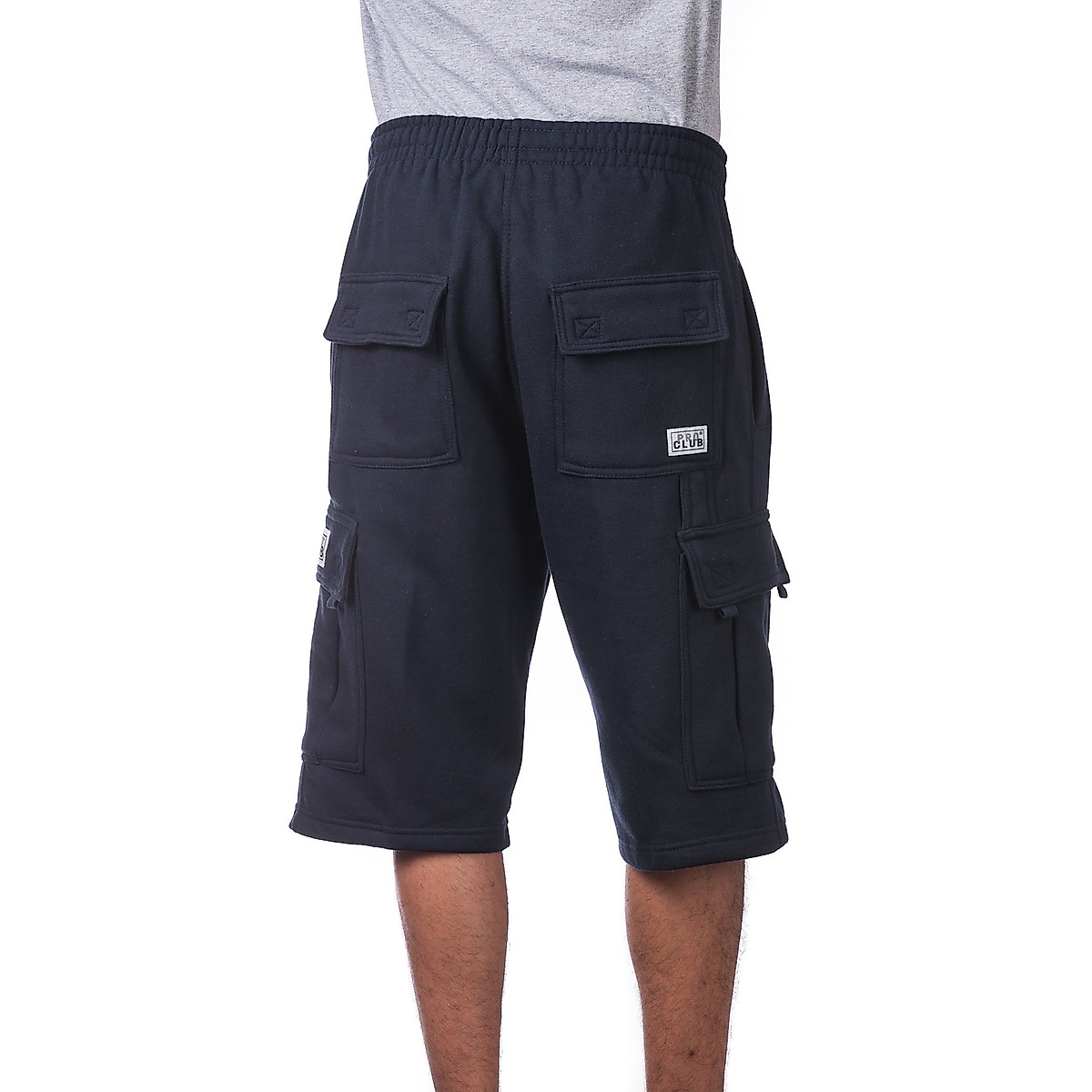 Pro Club Men's Fleece Cargo Short, Navy, X-Large