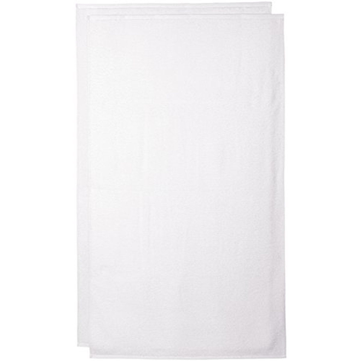 Amazon Basics Quick-Dry Bath Towels - 100% Cotton, 2-Pack, White