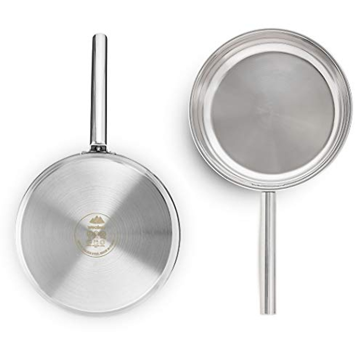 Camping Cookware Set 304 Stainless Steel 8-Piece Pots & Pans Open Fire Cooking Kit | Frying Pan Steamer with Travel Tote Bag | Compact For Outdoors & Indoors Kitchen Family Campfire Hiking RV