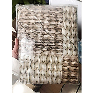 Hanming Covers for Tablecloth The Home Elastic Edged Flannel Backed Waterproof Vinyl Fitted Table Cover Large Round Woven, 36 - 44 Inch Round Table