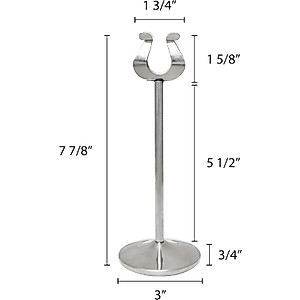 TrueCraftware- Set of 12 Stainless Steel 8" Table Card Stand Heavy Base- Table Number Holders Place Card Holder Table Picture Holder Wire Photo Holder Clips Picture Note Photo Stand