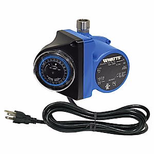 Watts Premier Extremely Quiet Instant Hot Water Recirculating Pump System with Built-In Timer for Tank Water Heaters, 6.2 Inches x 6.0 Inches x 5.0 Inches Device + Equipment